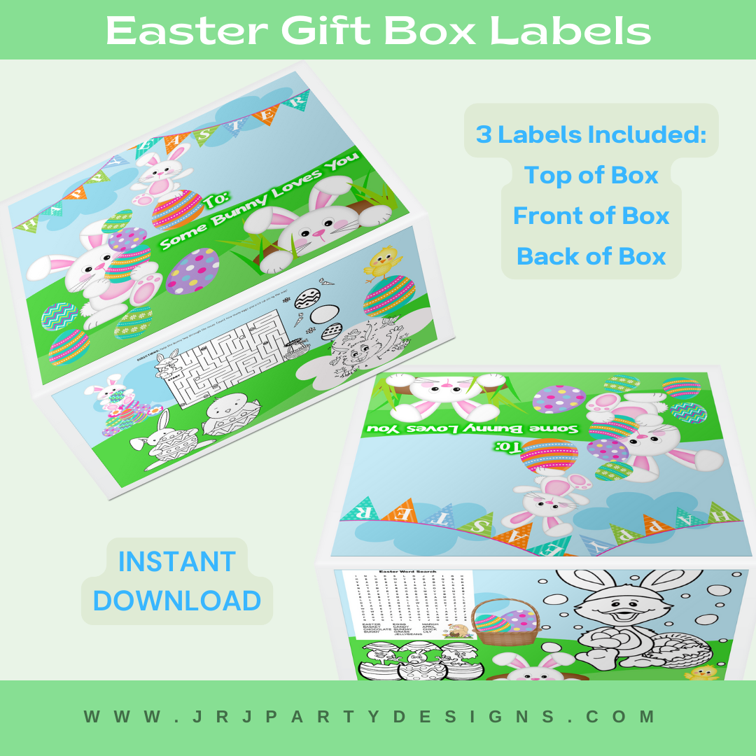 Easter Gift Box Printable Labels | Instant Download – JRJ Party Designs ...