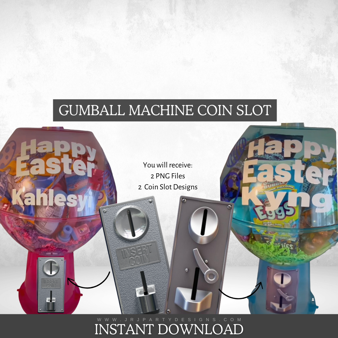 Digital Coin Slot PNG Design for Custom Gumball Machine Gift Basket ...