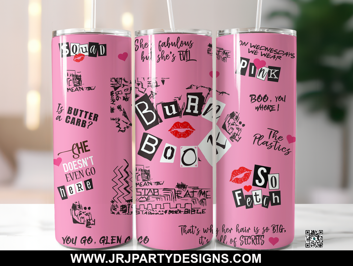 Burn Book Mean Girls 20oz Tumbler Jrj Party Designs Inc