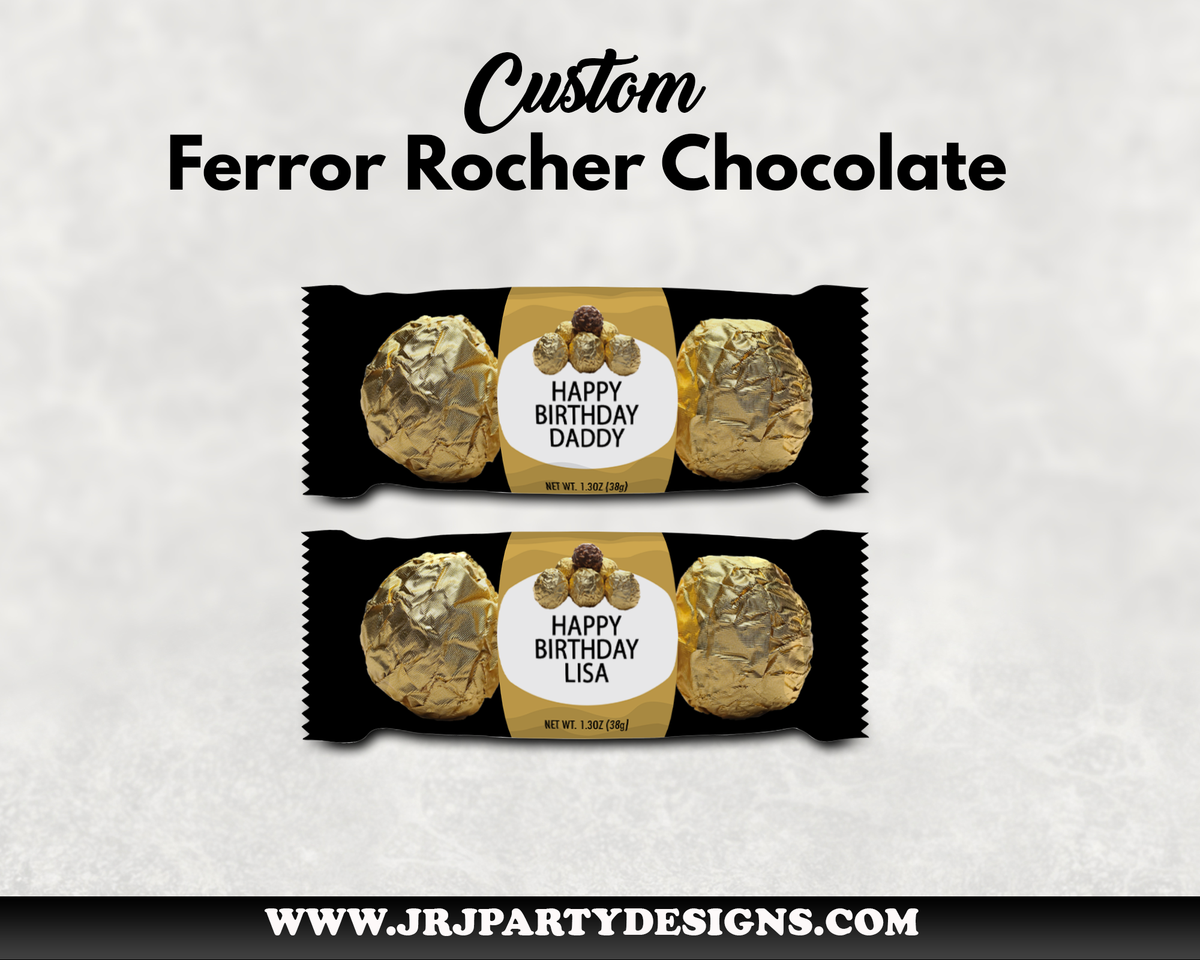 Custom Ferror Rocher Chocolates Mini 3 Pack – JRJ Party Designs Inc.