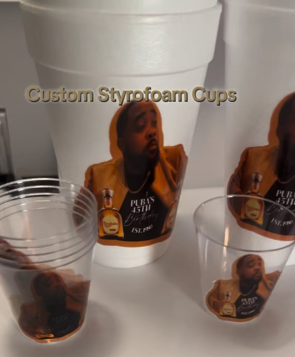 Custom Styrofoam Cups – JRJ Party Designs Inc.