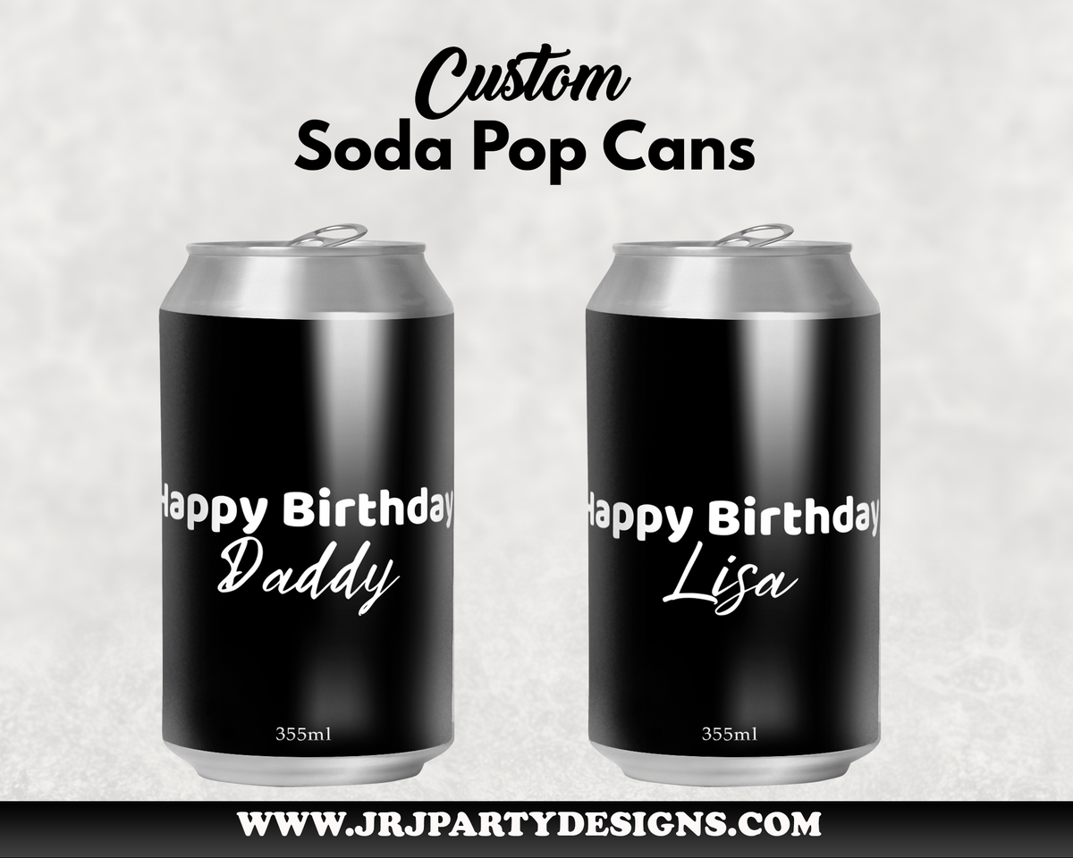 Custom Soda Pop Cans – JRJ Party Designs Inc.