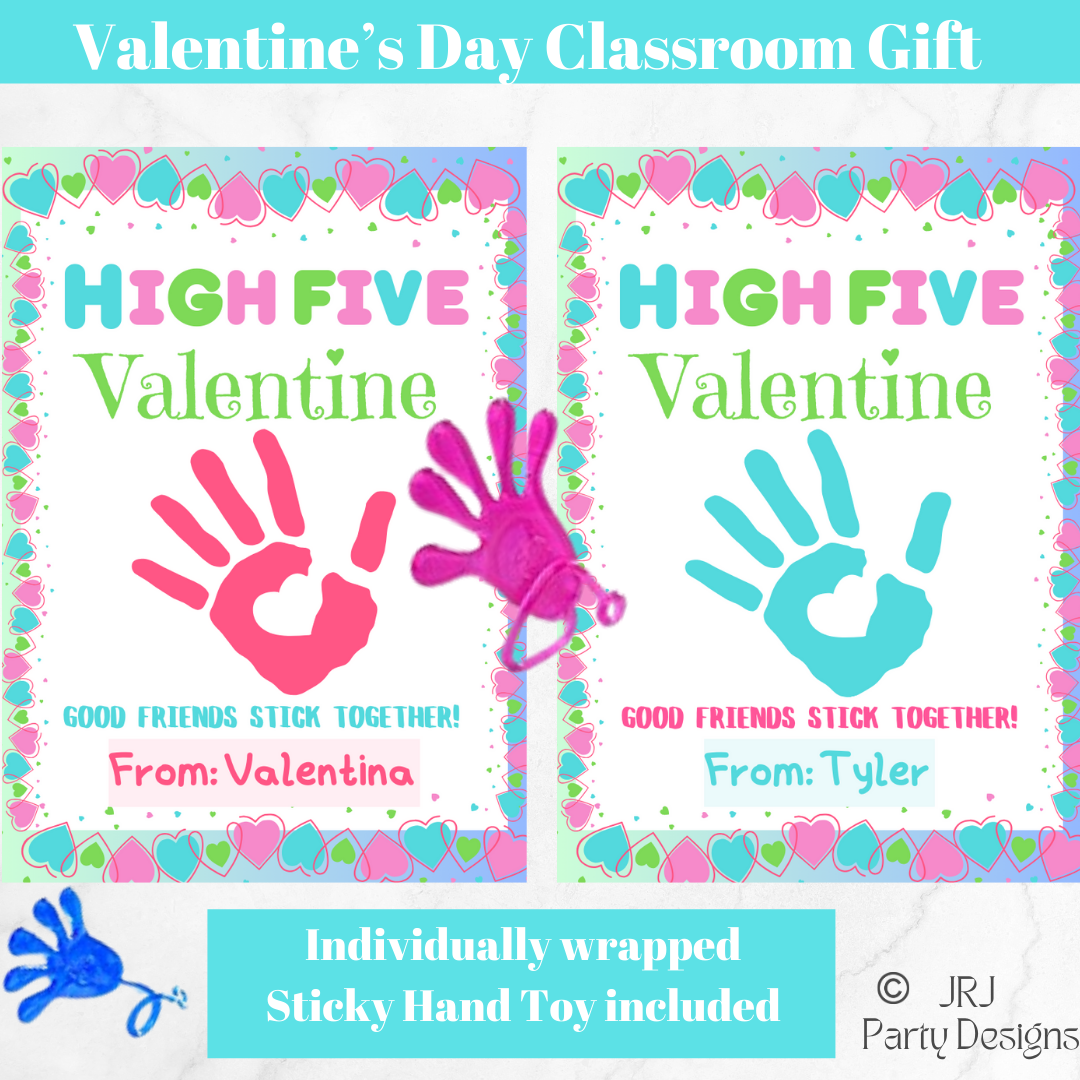 Sticky Hand High Five Toy Valentine's Day Classroom Gifts – JRJ Party ...